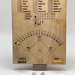 Standard Baseball Dice Game With Dice and Game Pegs and Farkle or ...