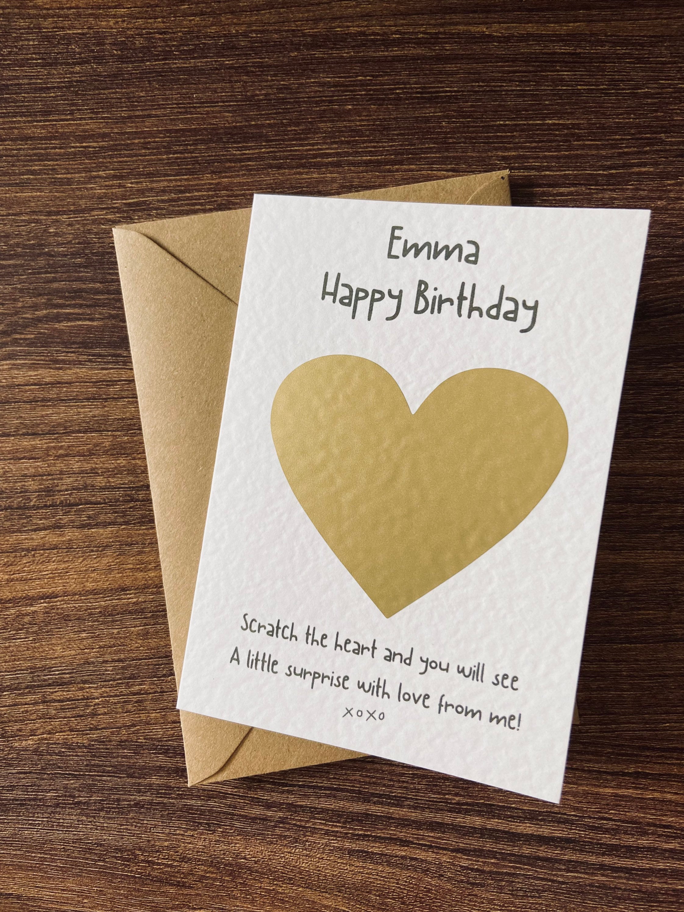 Surprise Card Birthday Surprise Reveal Card Scratch Card | Etsy UK
