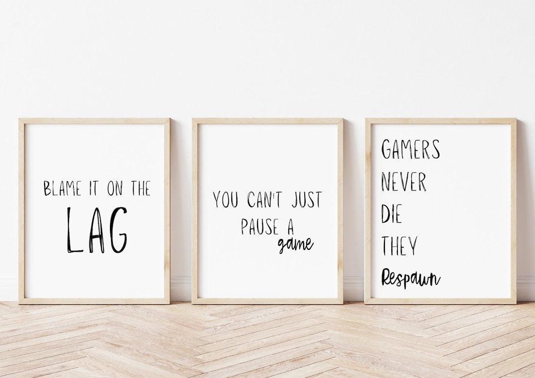 Gamer Quote Boys Room Print, Video Game Wall Art, Gaming Poster, Game ...