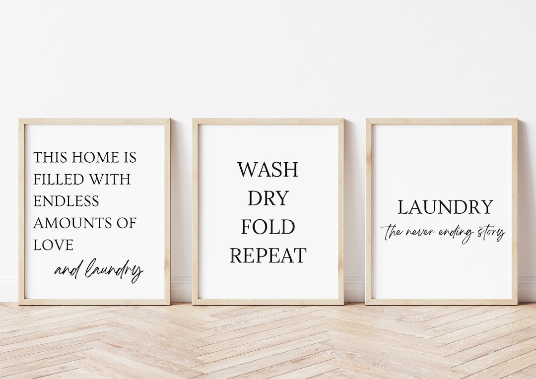 Printable Laundry Room Prints, Laundry Room Decor, Washing Room Art ...