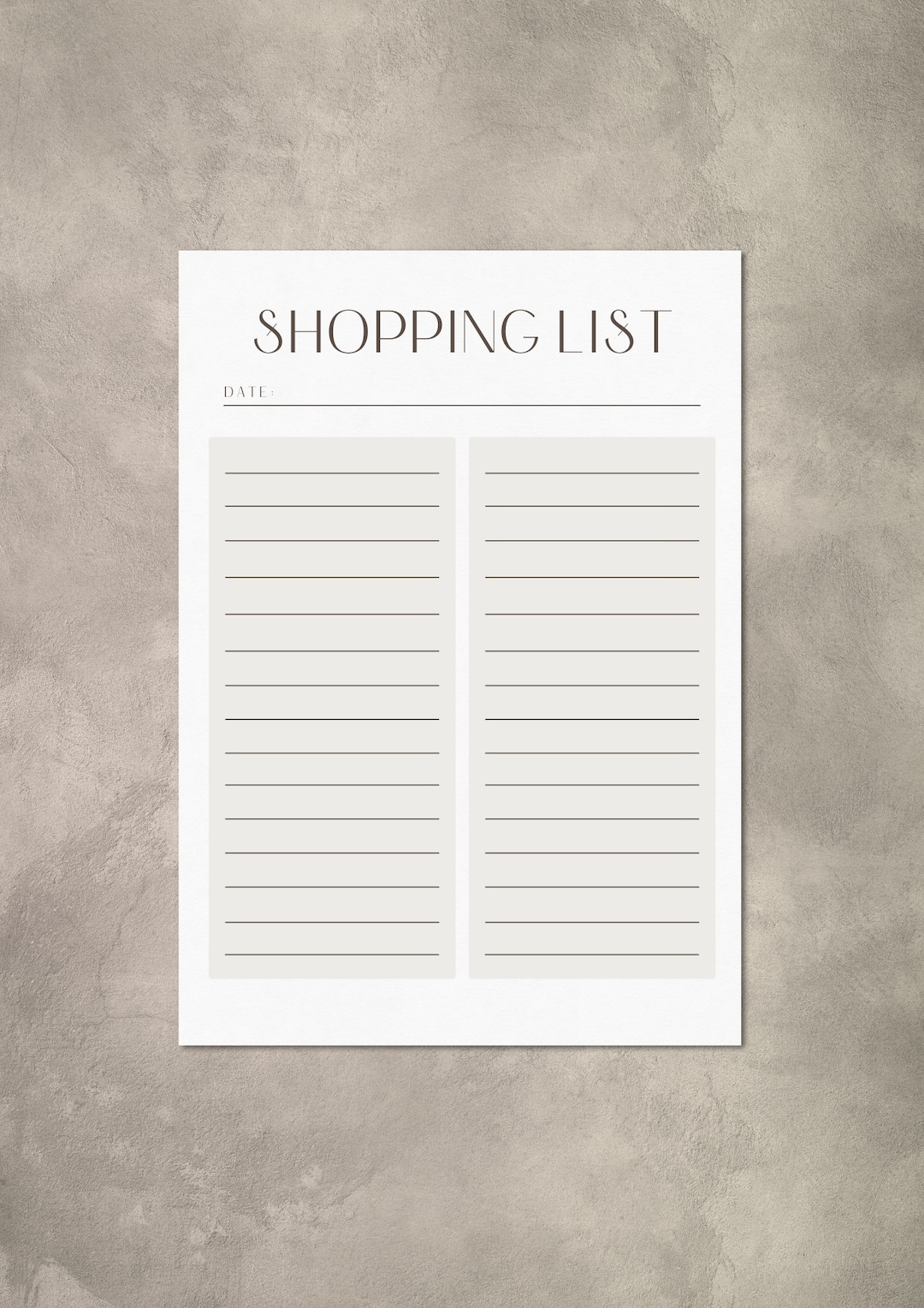 Shopping List, Printable Shopping List, Grocery List, Food Shopping, A4 ...