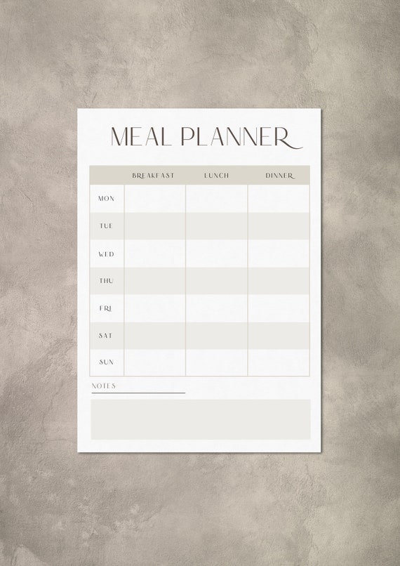 Meal Planning Sheets Printable Planning Sheets Meal Prep A4 - Etsy