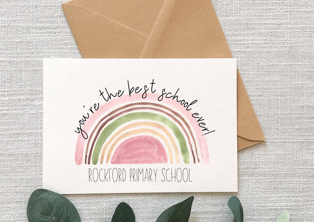 Thank You School Card, Thank You Nursery Card, You're the Best School ...