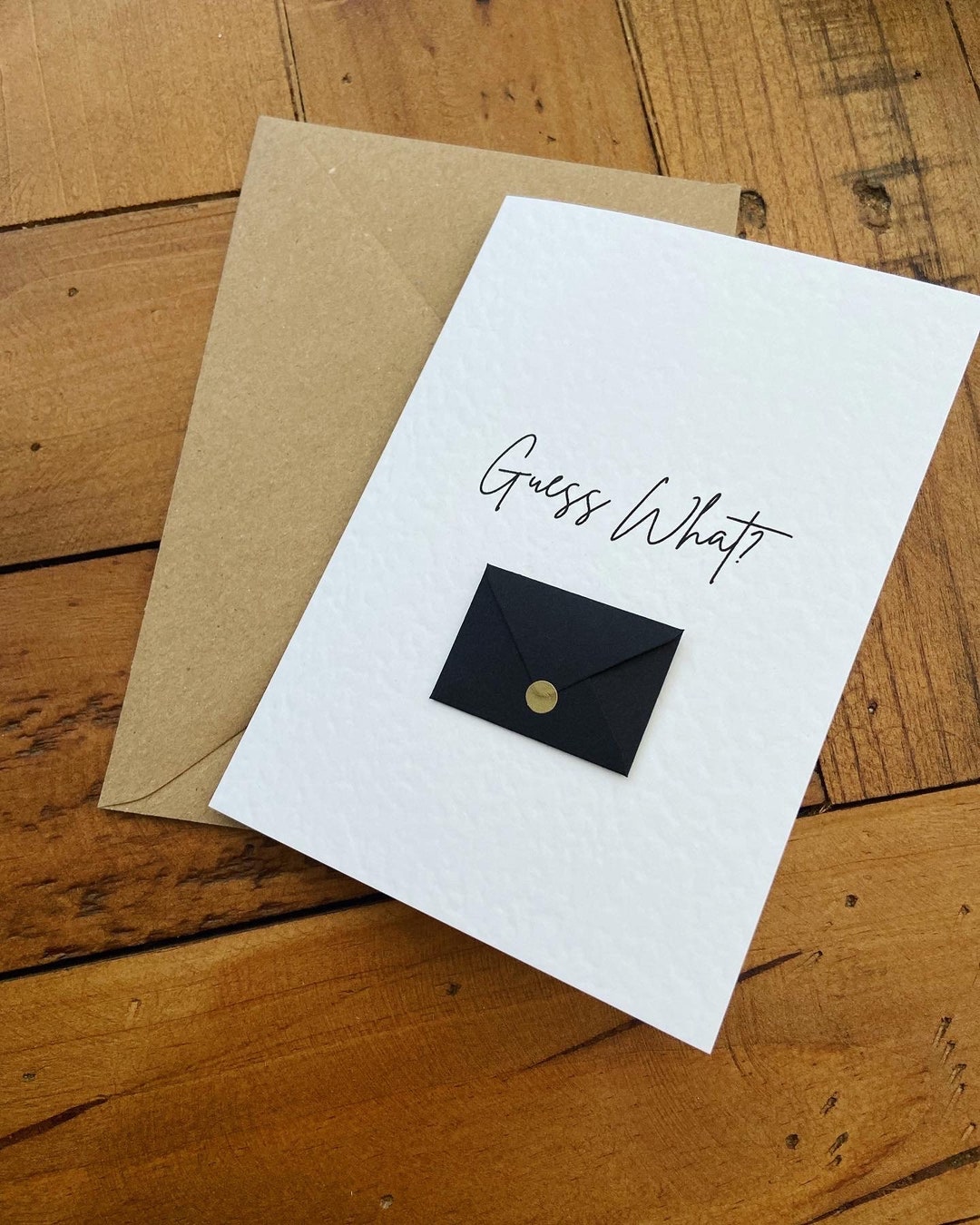 Mini Envelope Surprise Card, Guess What Reveal, Birthday, Holiday - Etsy