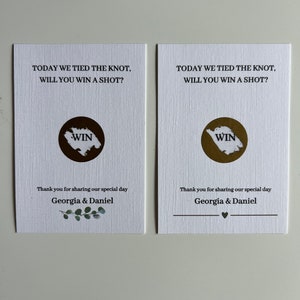 Wedding Scratch Card, Wedding Favour, Drinks Token, Win A Drink - Etsy UK