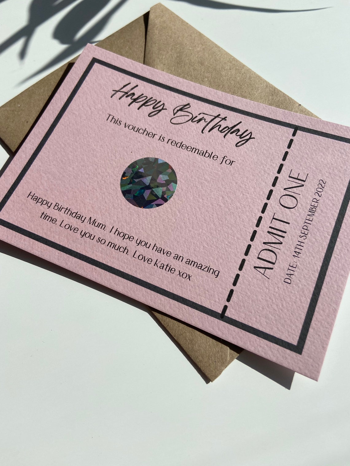 Surprise Reveal Ticket, Surprise Voucher, Voucher Gift, Birthday ...