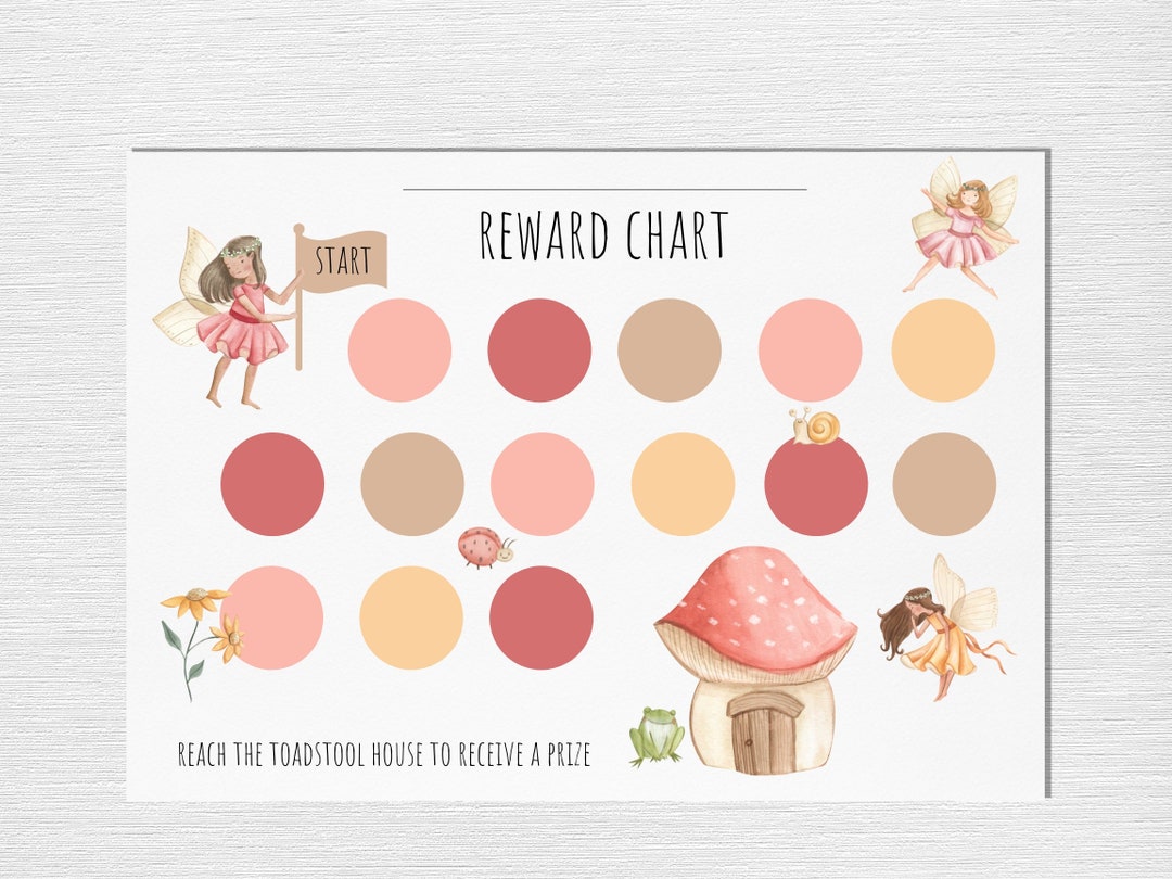 Girls Reward Chart, Toilet Training Chart, Fairy Reward Chart - Etsy UK