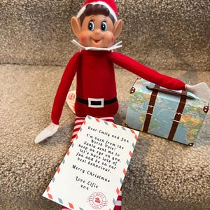 Christmas Elf Mini Suitcase, Elf Arrival Accessories, Elf Letter - Etsy UK