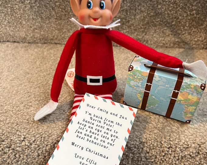 Christmas Elf Mini Suitcase, Elf Arrival Accessories, Elf Letter - Etsy UK