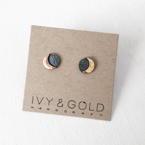 Solar Eclipse Earrings. Sterling Silver. Gold Fill. Nature | Etsy