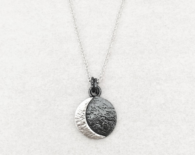 Lunar Eclipse Necklace. Sterling Silver. Nature Inspired. New Rustic ...