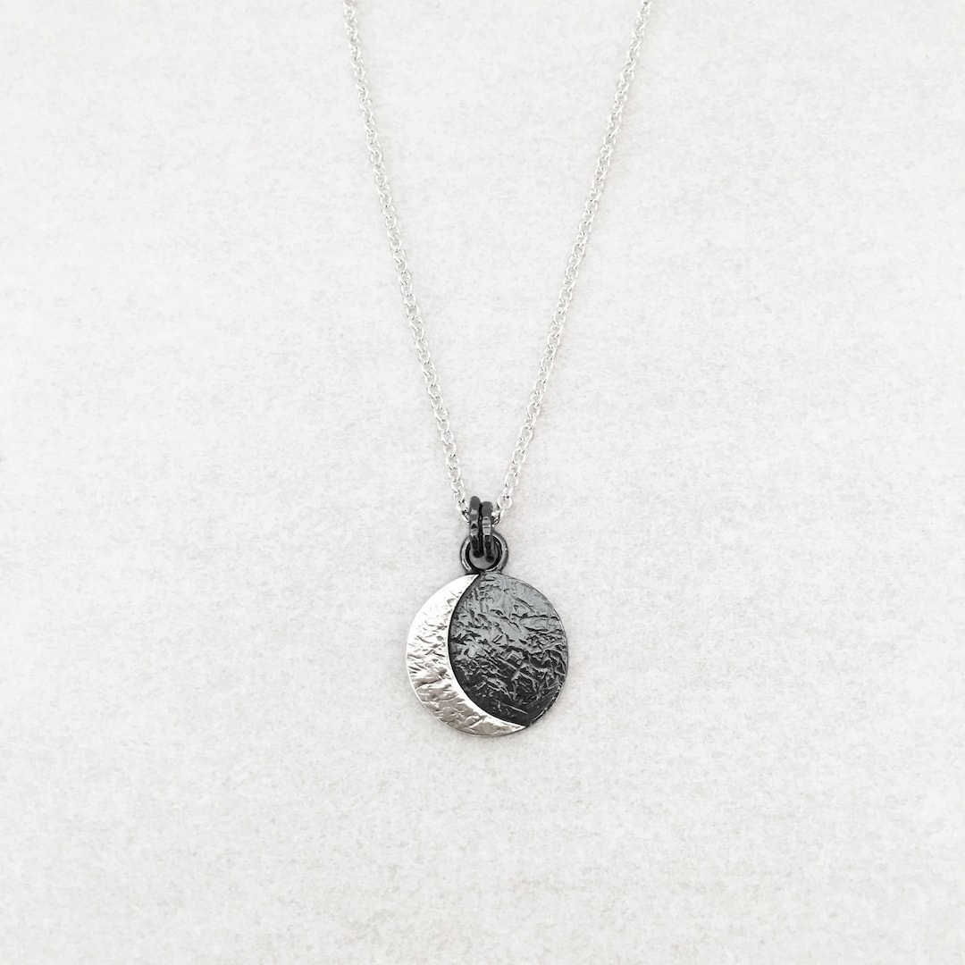 Lunar Eclipse Necklace. Sterling Silver. Nature Inspired. New Rustic ...