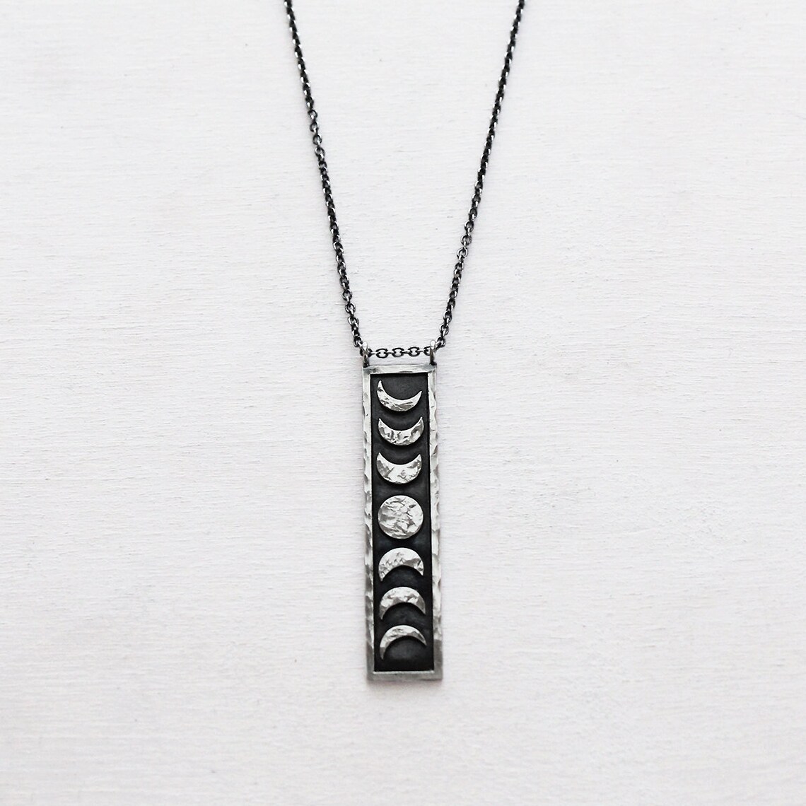 Sterling Silver Moon Phase Pendant. Moon Phase Jewelry. Lunar - Etsy