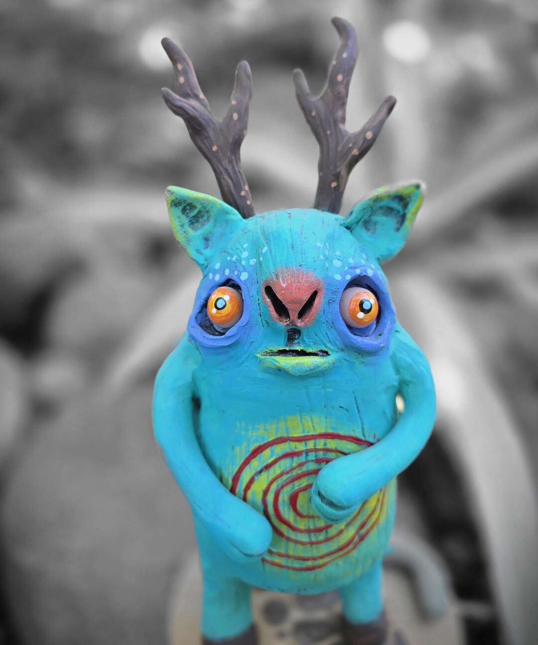 Whipple the Magical Forest Cat - Art Sculpture- 11" - Etsy