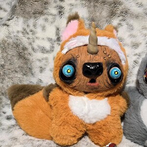 Baby Mutant FOX Grey FOX or Red FOX Pup 8 Sculpture Plush - Etsy