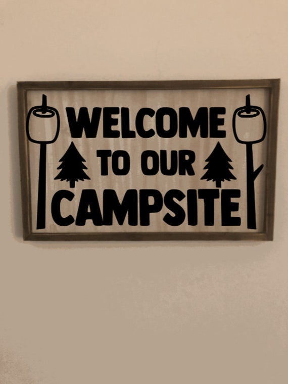 Welcome to Our Campsite Wooden Sign / Camping / Wood Sign | Etsy