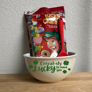 Cerealsly Lucky to Have You St Patrick's Day Cereal Bowl Set - Etsy