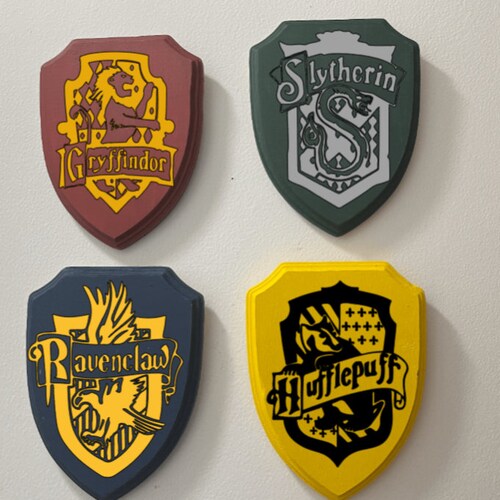 Wizard House Crests Decor / Wizard Decor - Etsy