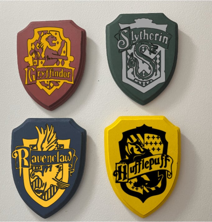 Wizard House Crests Decor / Wizard Decor - Etsy