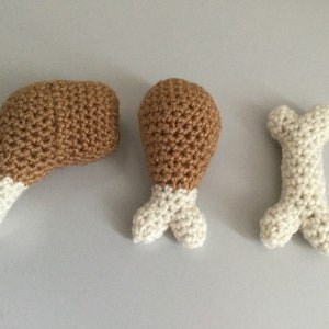 Chicken Bucket Crochet Pattern Set of a Chicken Leg and Bone Pattern ...