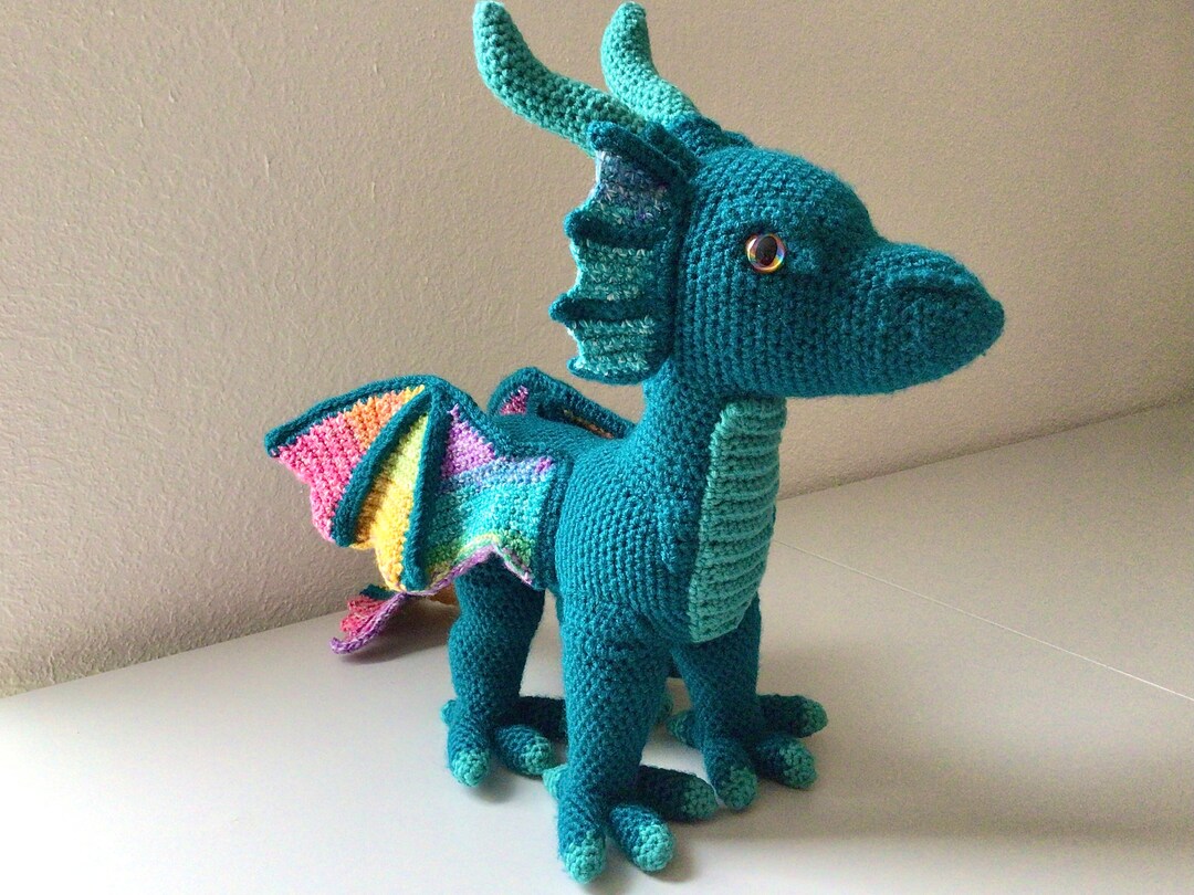 Rainbow Water Dragon Pattern Crochet Rainbow Dragon Amigurumi Pattern ...