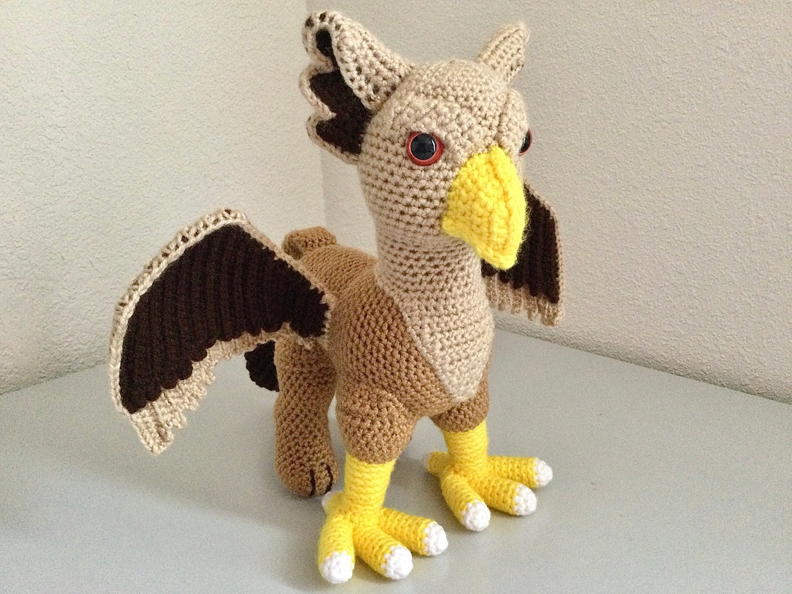 Griffin pattern crochet gryphon amigurumi doll pattern photo | Etsy