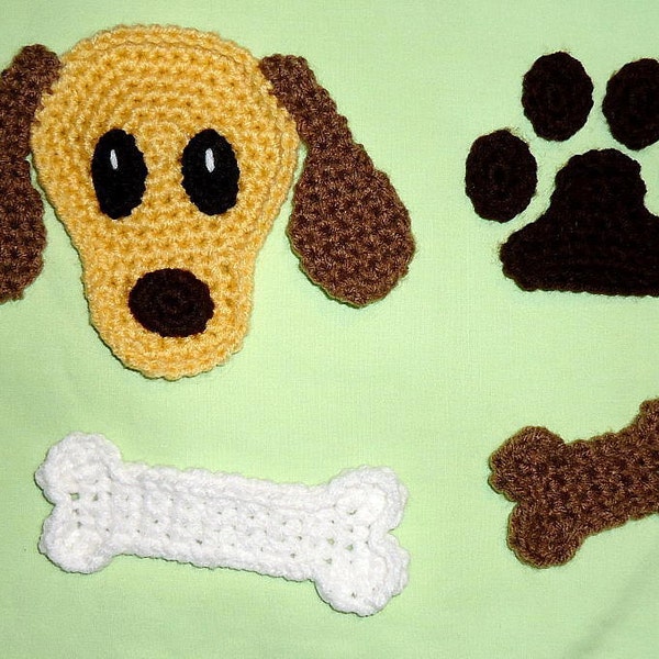 Dog Crochet Applique - Etsy