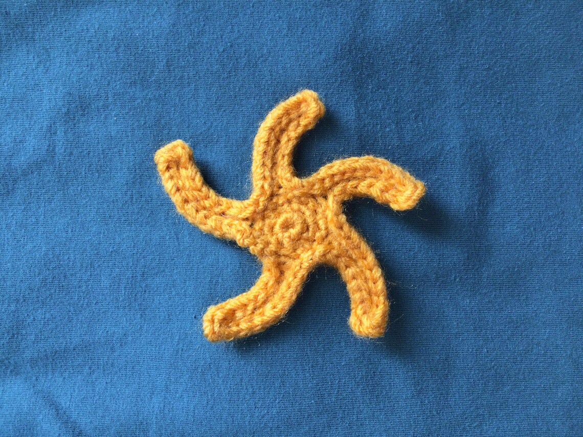 Beach Applique Pattern Set of a Crochet Seashell, Clam and Starfish ...