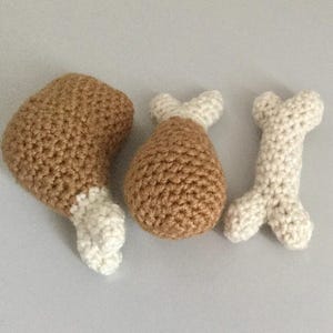Chicken Bucket Crochet Pattern Set of a Chicken Leg and Bone Pattern ...