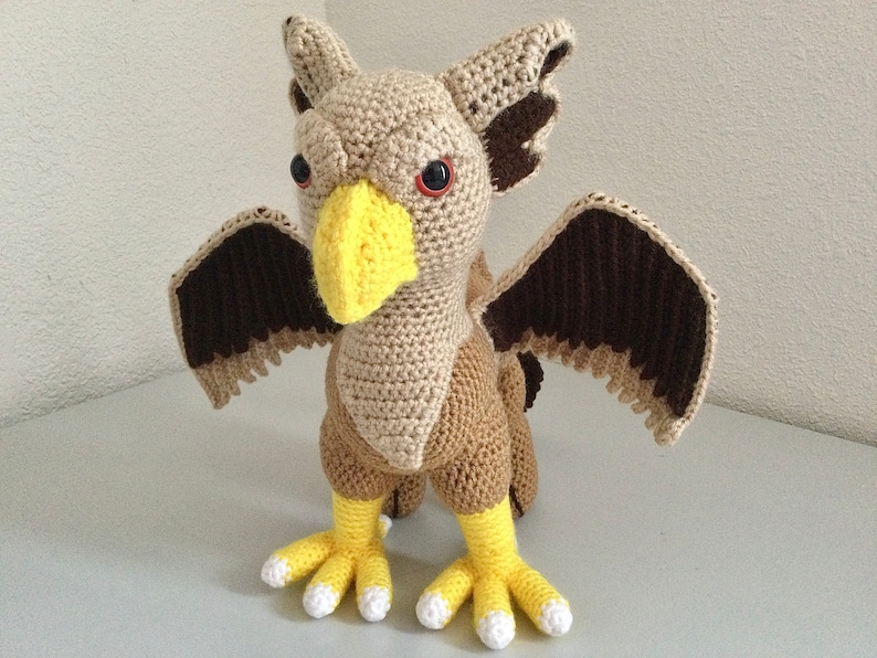 Griffin Pattern Crochet Gryphon Amigurumi Doll Pattern Photo - Etsy