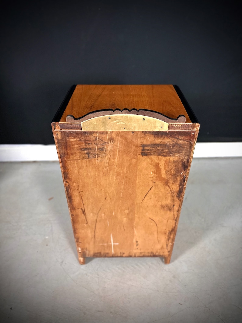 Art Deco Waterfall Night Stand End Table With Gold and Black gatsby ...