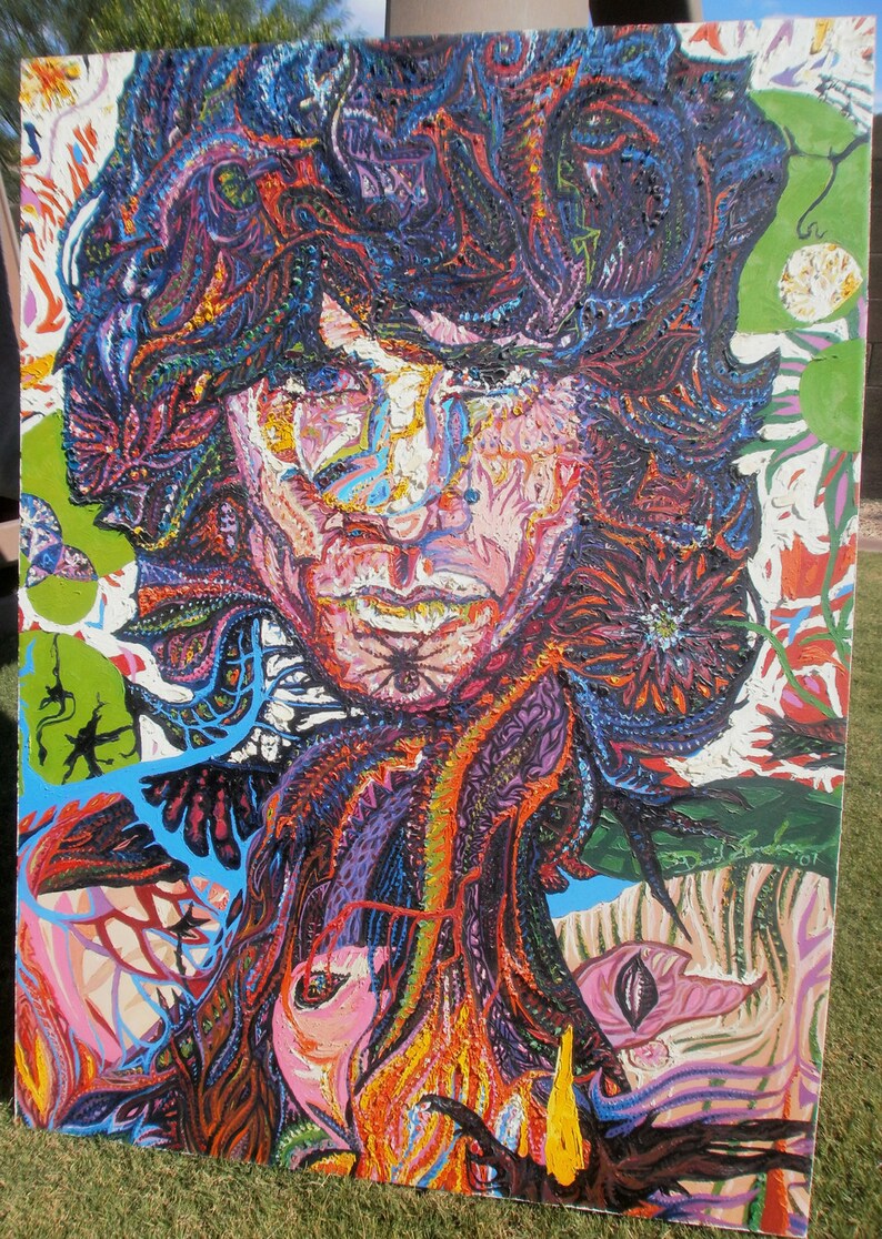 Jim Morrison Portrait Oil Painting Titled "the OTHER Side" - Etsy