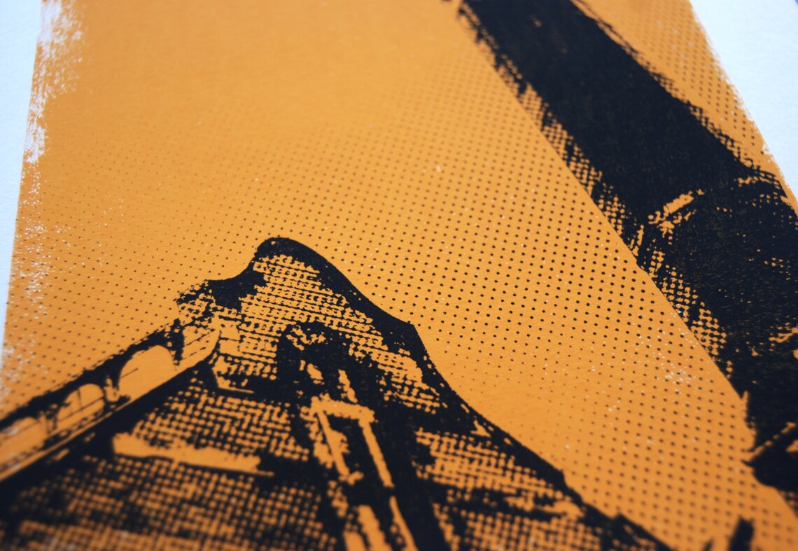 Old Warehouse Screenprint - Industrial Art Print, Architecture Art ...