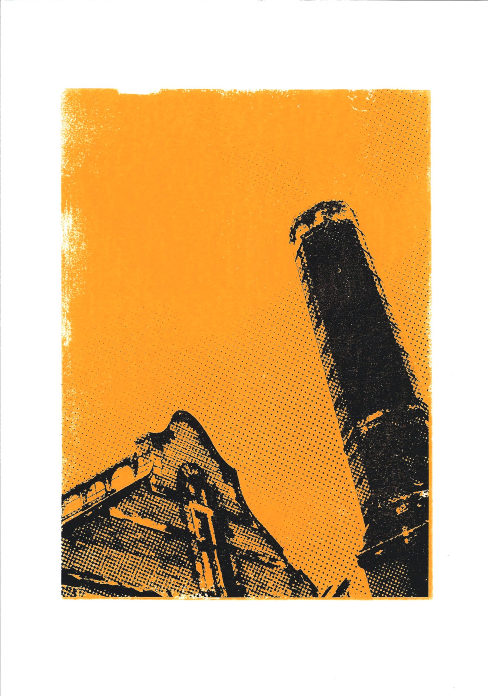 Old Warehouse Screenprint - Industrial Art Print, Architecture Art ...