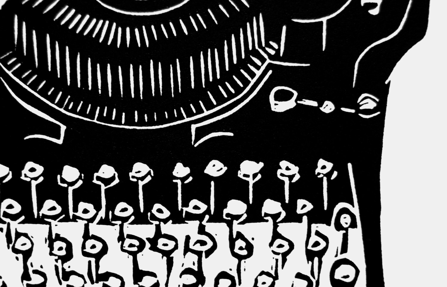 Vintage Underwood Typewriter Linocut Print - A4 Size - Etsy