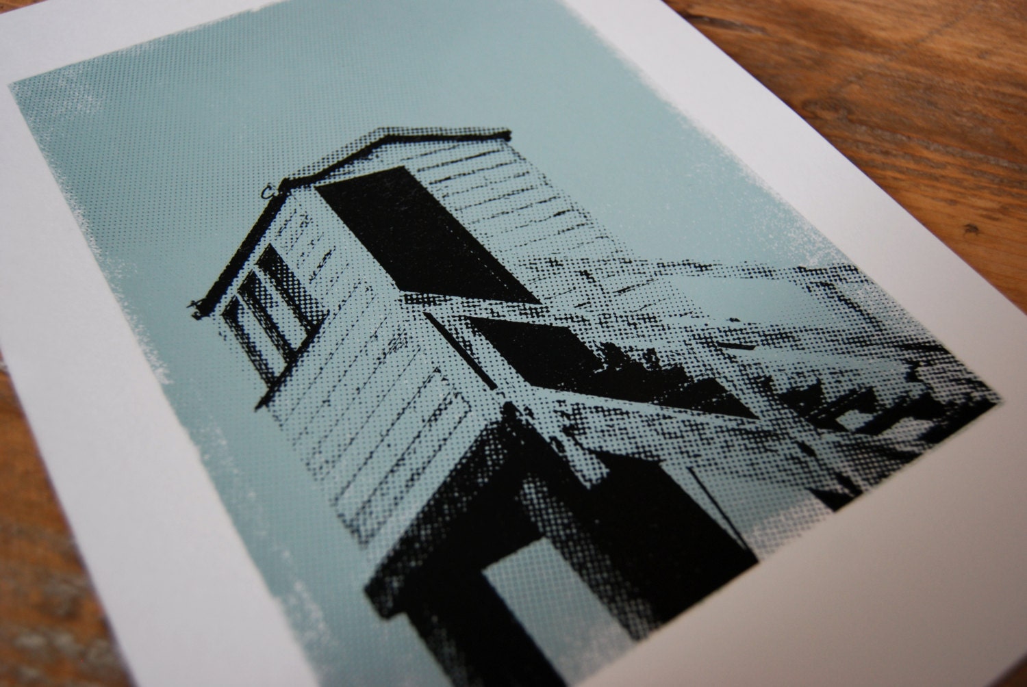 Beach Rescue Tower Art Print Screenprint Wall Art Beach - Etsy