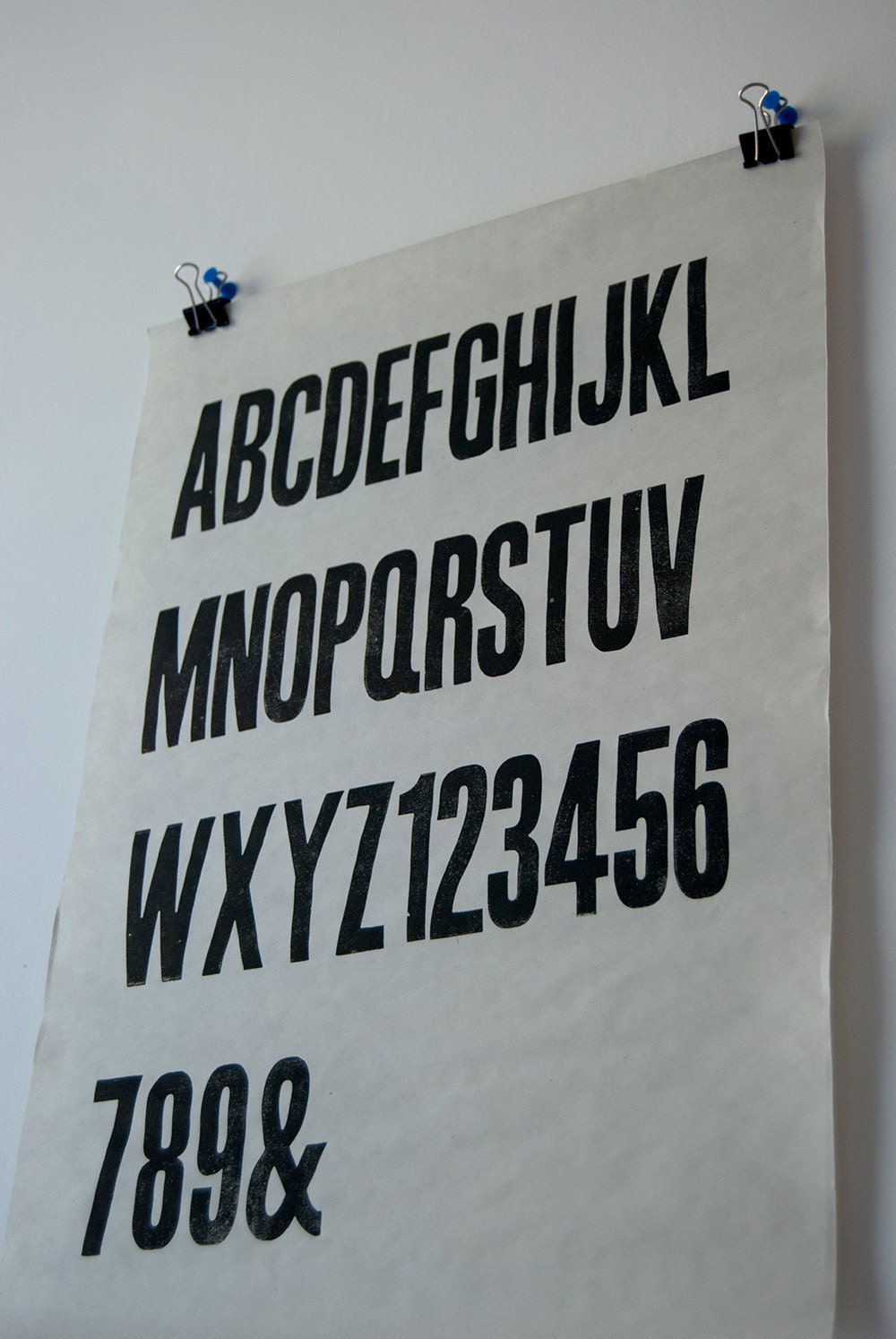 A-Z Initial Letter and 1-9 Number Print - Monogram Print, Letterpress ...