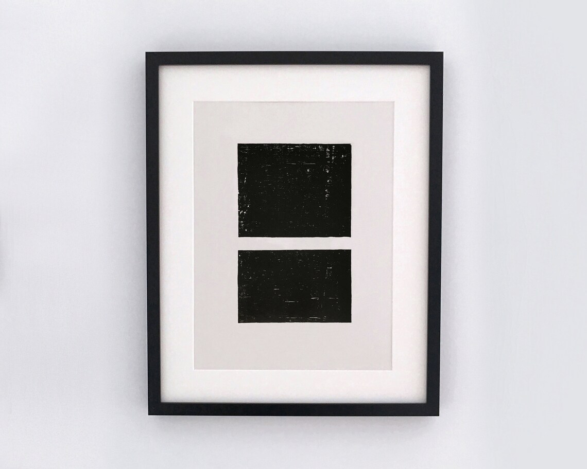 Abstract Woodcut Print 2 – Black & White Relief Art - Etsy Australia