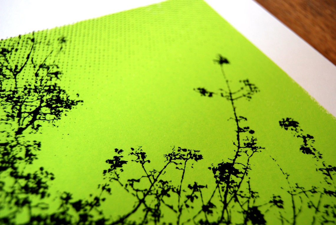 Trees Screenprint - Trees Art Print, Abstract Art Print, Tree Branches ...