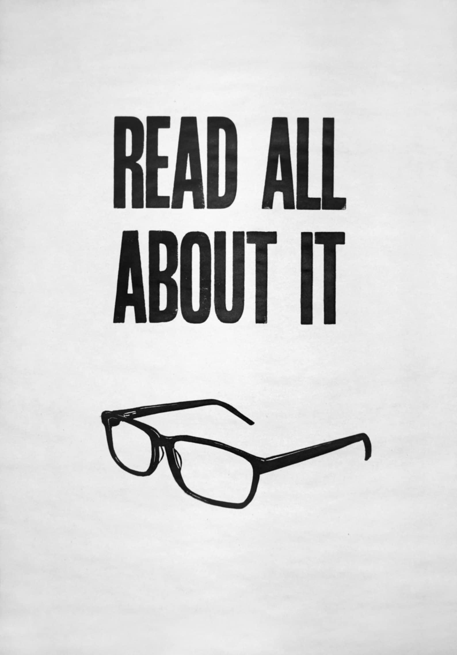 Read All About It Original Letterpress Print, Gift for Writer, Vintage ...