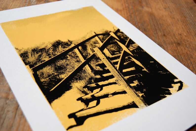 Beach Steps Art Print Screenprint Wall Art, Beach Inspired Art, Beach ...