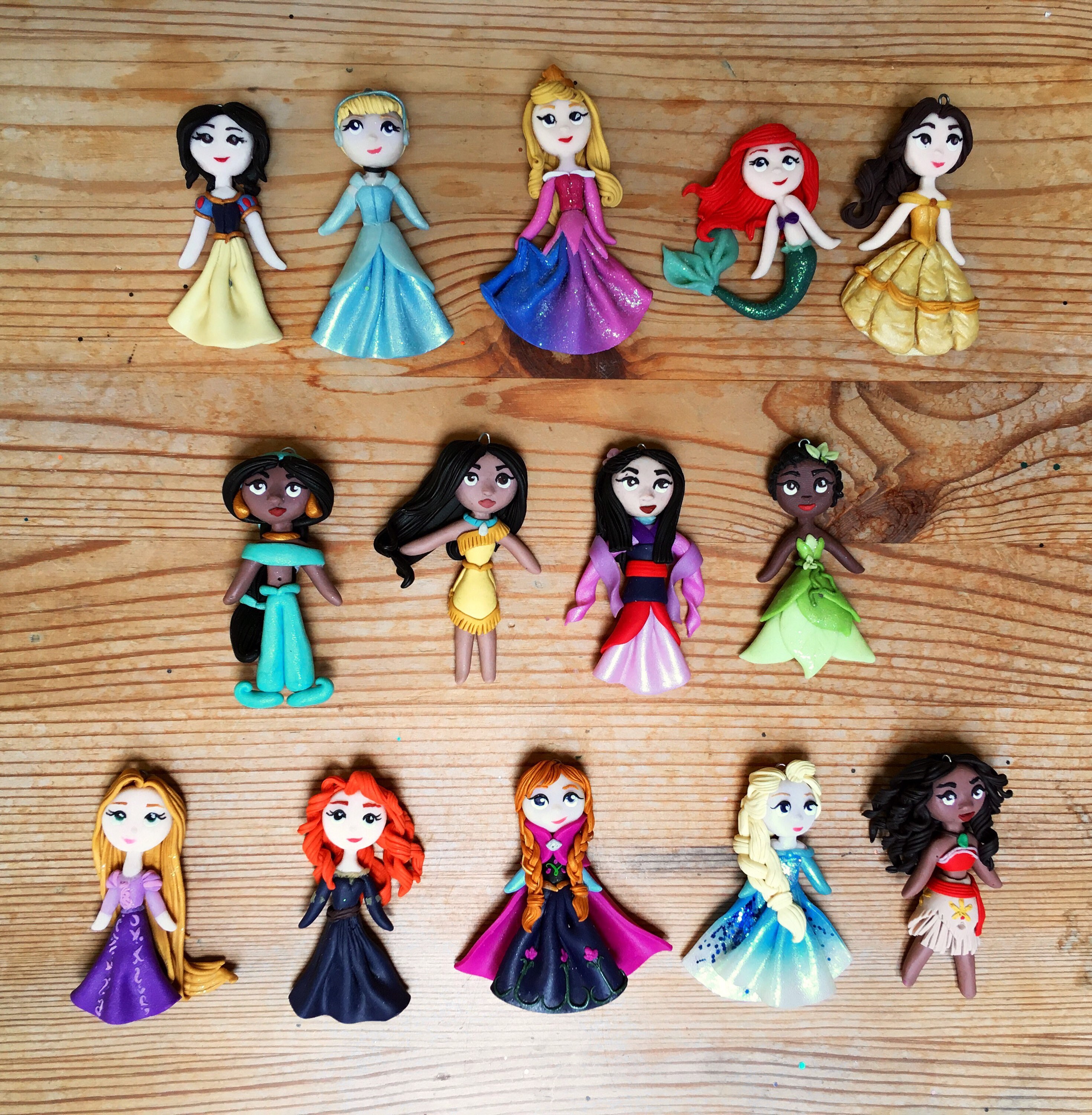 Princess Clay Charms