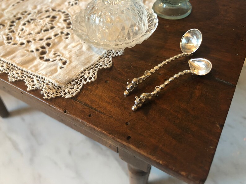 Miniature Ladle Set in Sterling Silver for Large Scale Dollhouse or 1:6 ...
