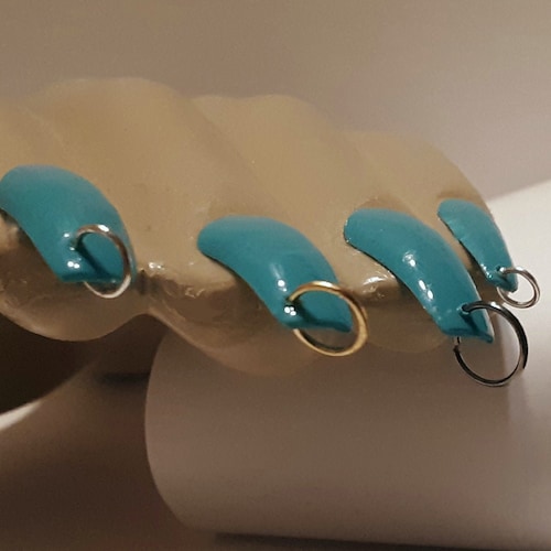 Pierced Fingernail Seamless Hoops in Silver Gold or Gunmetal | Etsy