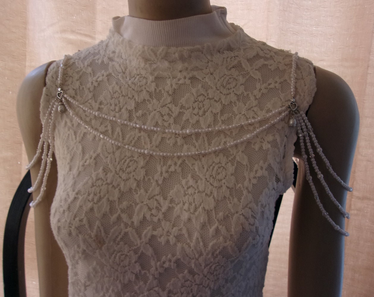Beaded Pearl and Crystal Bead Draping Multi-link Shoulder - Etsy