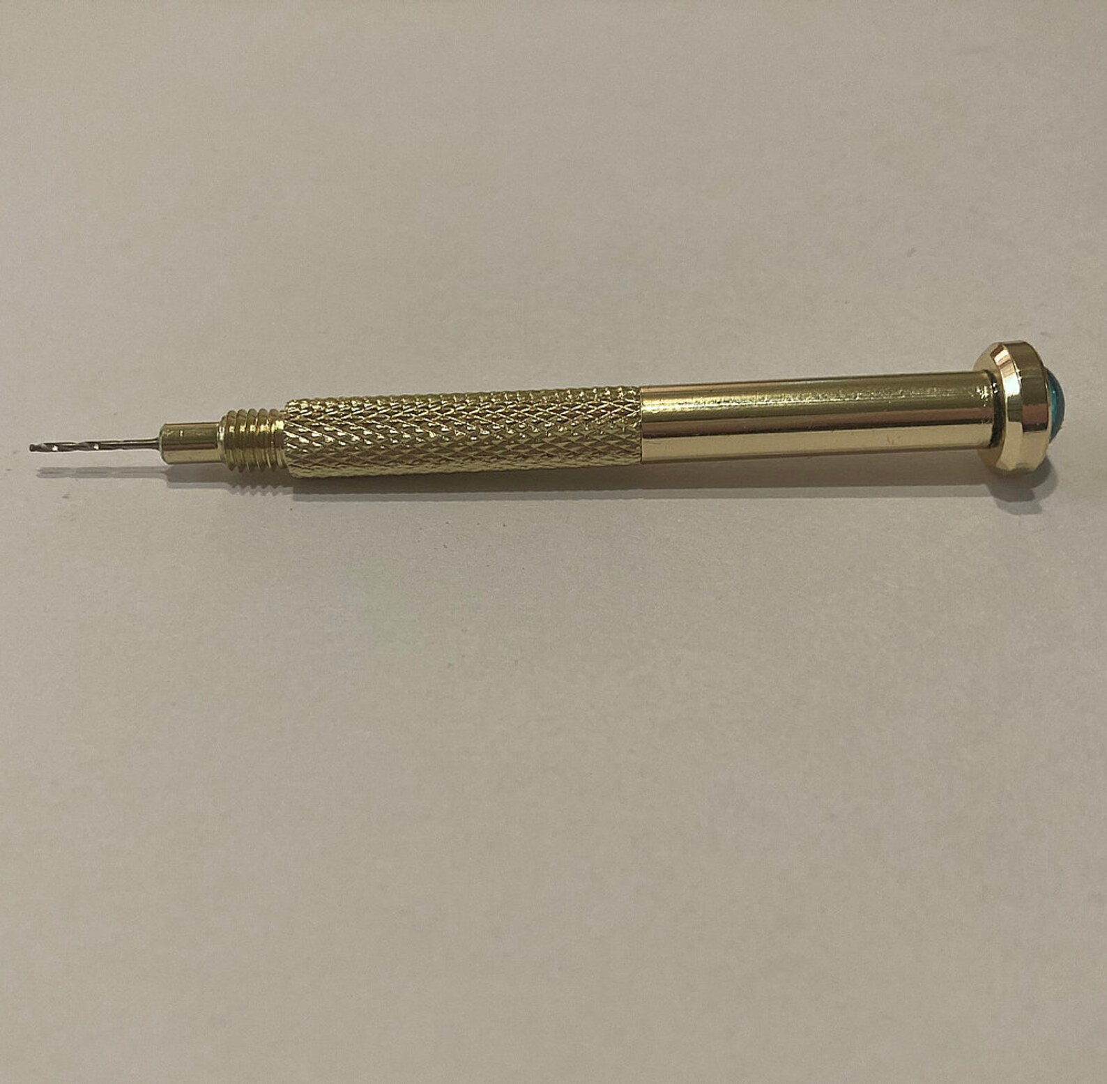 Gold Nail Art Nail Piercing Hand Tool Drill With Colored Jewel - Etsy