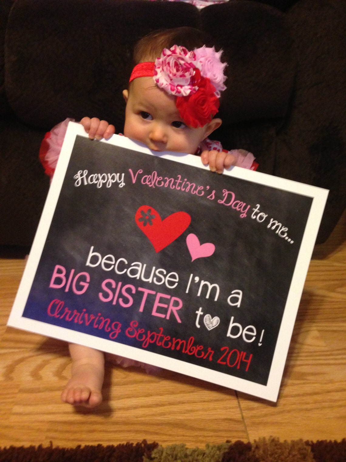 Valentines Day Big Sister Announcement Photo Prop Etsy