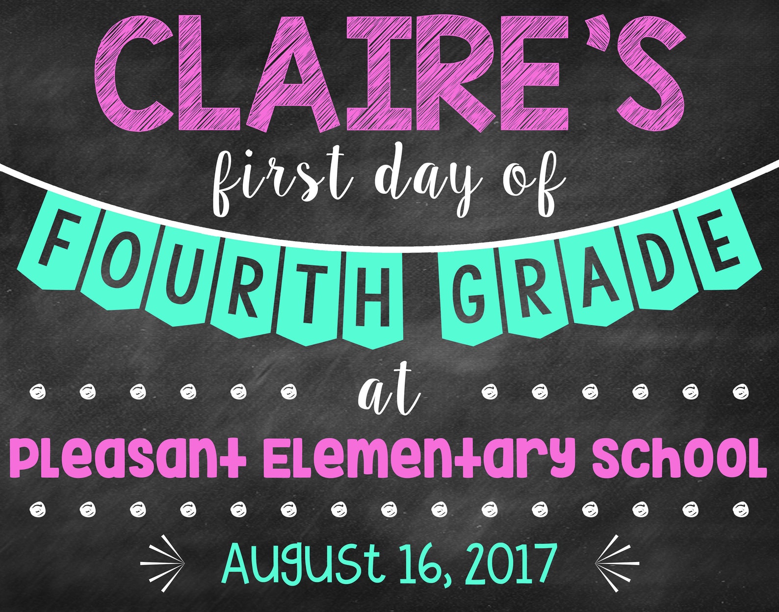 First Day Of Fourth Grade Chalkboard Poster Back To School Etsy first-day-of-fourth-grade-chalkboard-poster-back-to-school-etsy