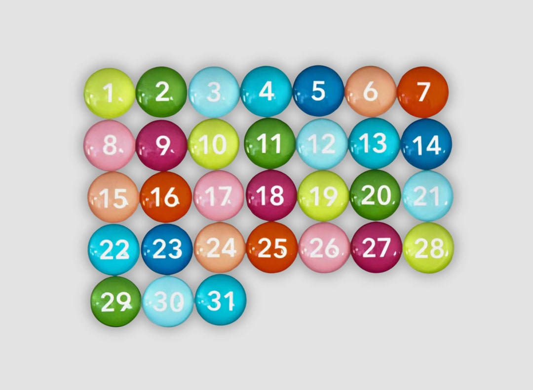 Set of 31 Multi Colored Glass Magnets | Extra Small | Magnetic Gifts ...