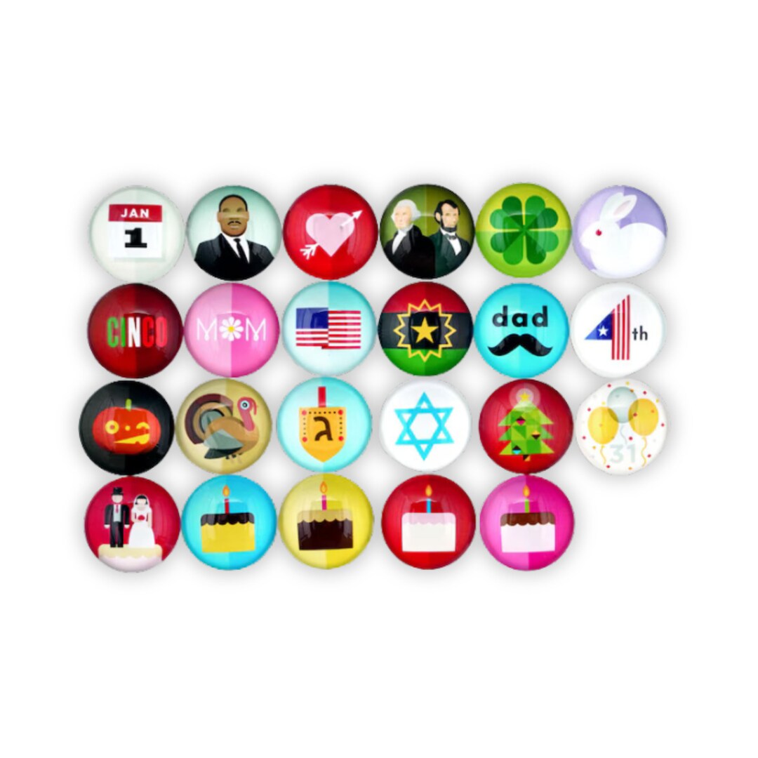 Beautiful Holiday Magnets | New Year's Day | MLK Jr | Valentine's | St ...